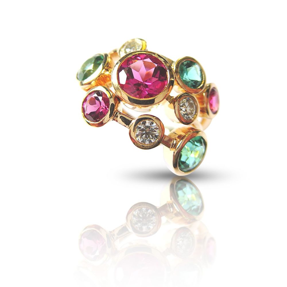 LEYSER 18k Gold Coloured Gemstones Ring Collection - LEYSER